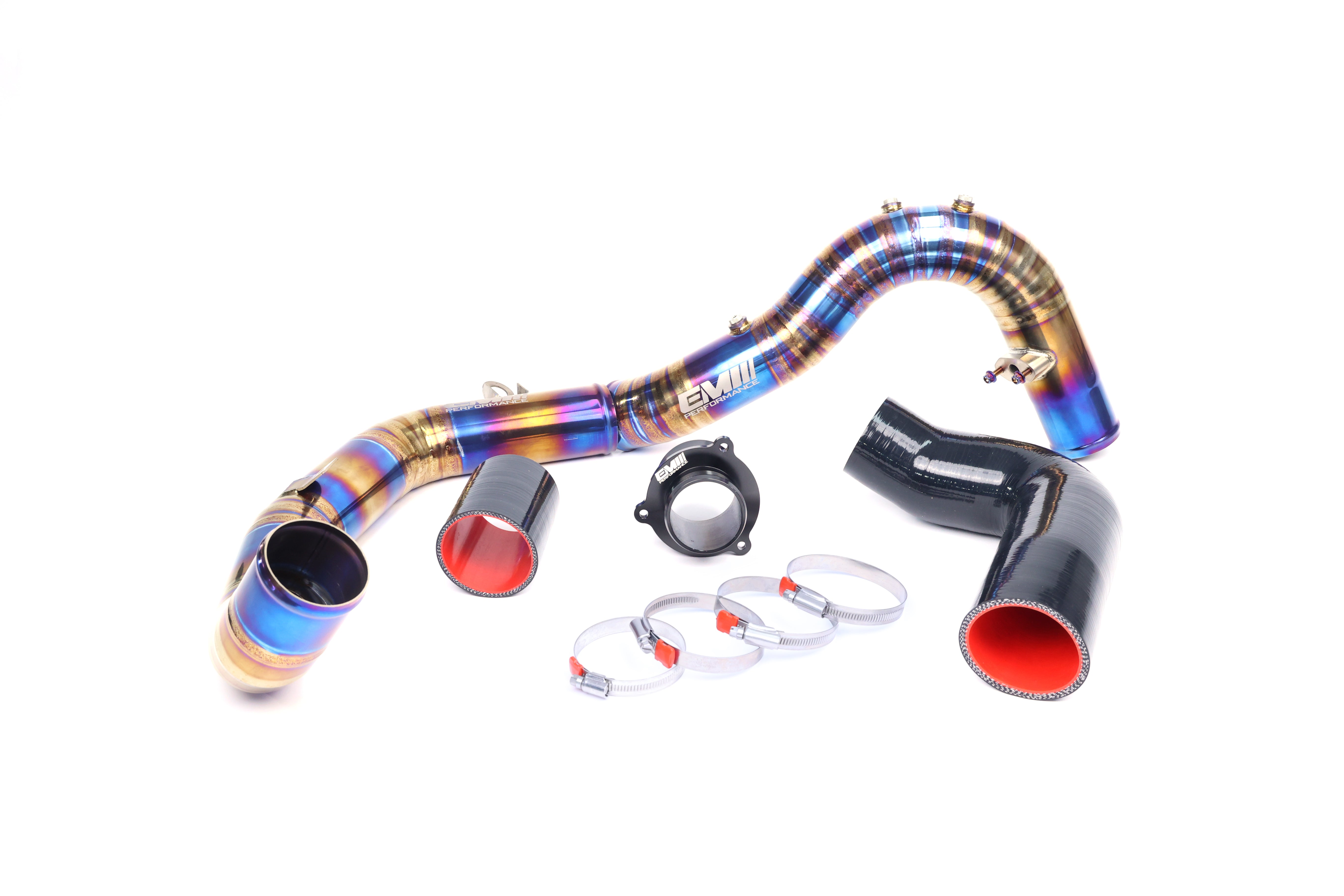 EM 2.5″ Titanium/Aluminum Turbo Charge Pipe Set Upgrade For 2.0T MQB,M ...